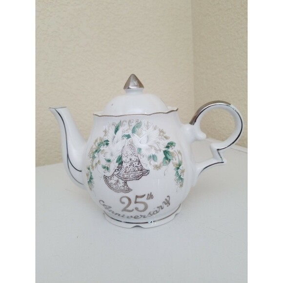 Lefton | Dining | Vintage Lefton 25th Anniversary Musical Teapot Music ...